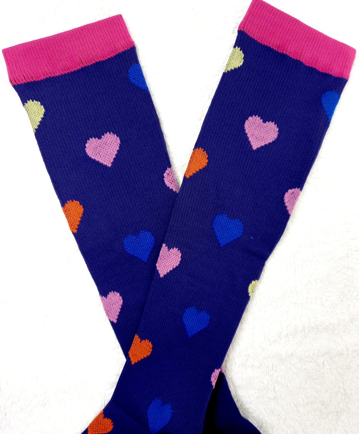 Medias Estilo Morada Con Corazones Boutique De Sante Medias De